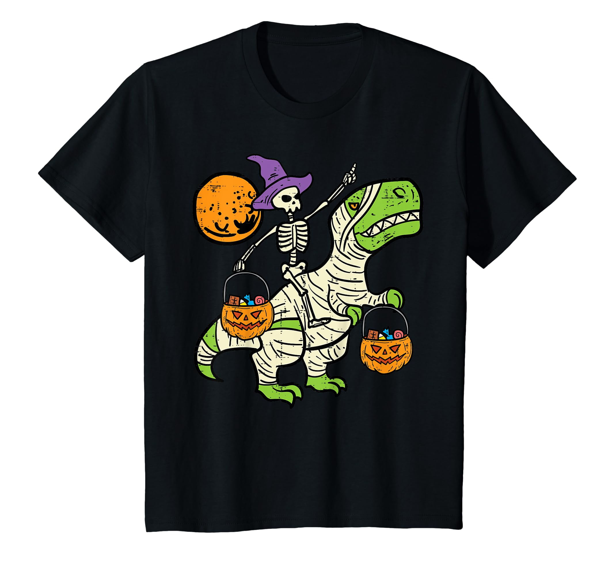 Skeleton Dino Pumpkin Halloween Costume Toddler Mens T-Shirt - Walmart.com