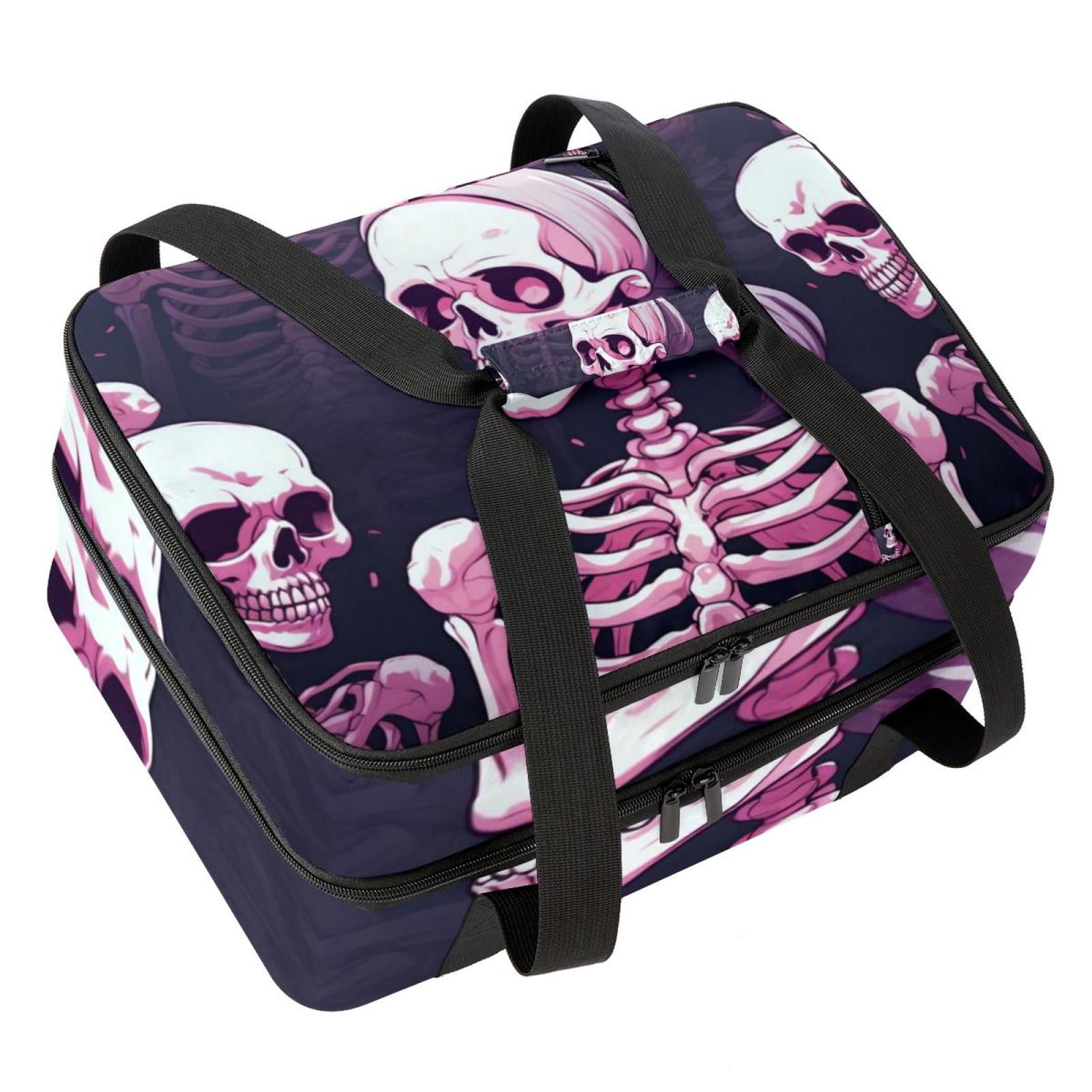 Skeleton Double Layered Insulated Lunch Bag with Two Compartments for ...