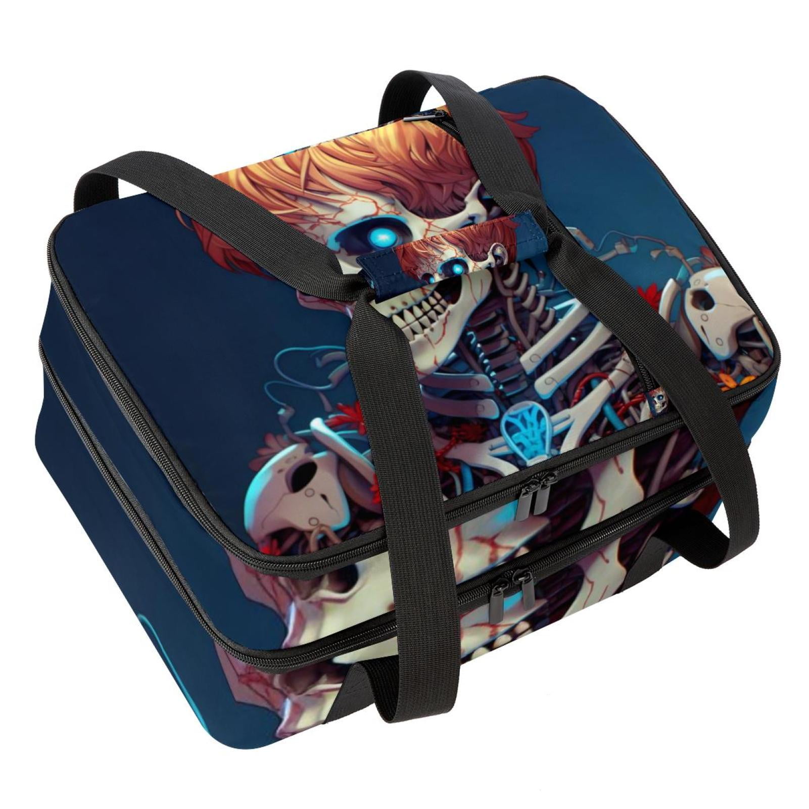 Skeleton Double Layered Insulated Lunch Bag with Two Compartments ...