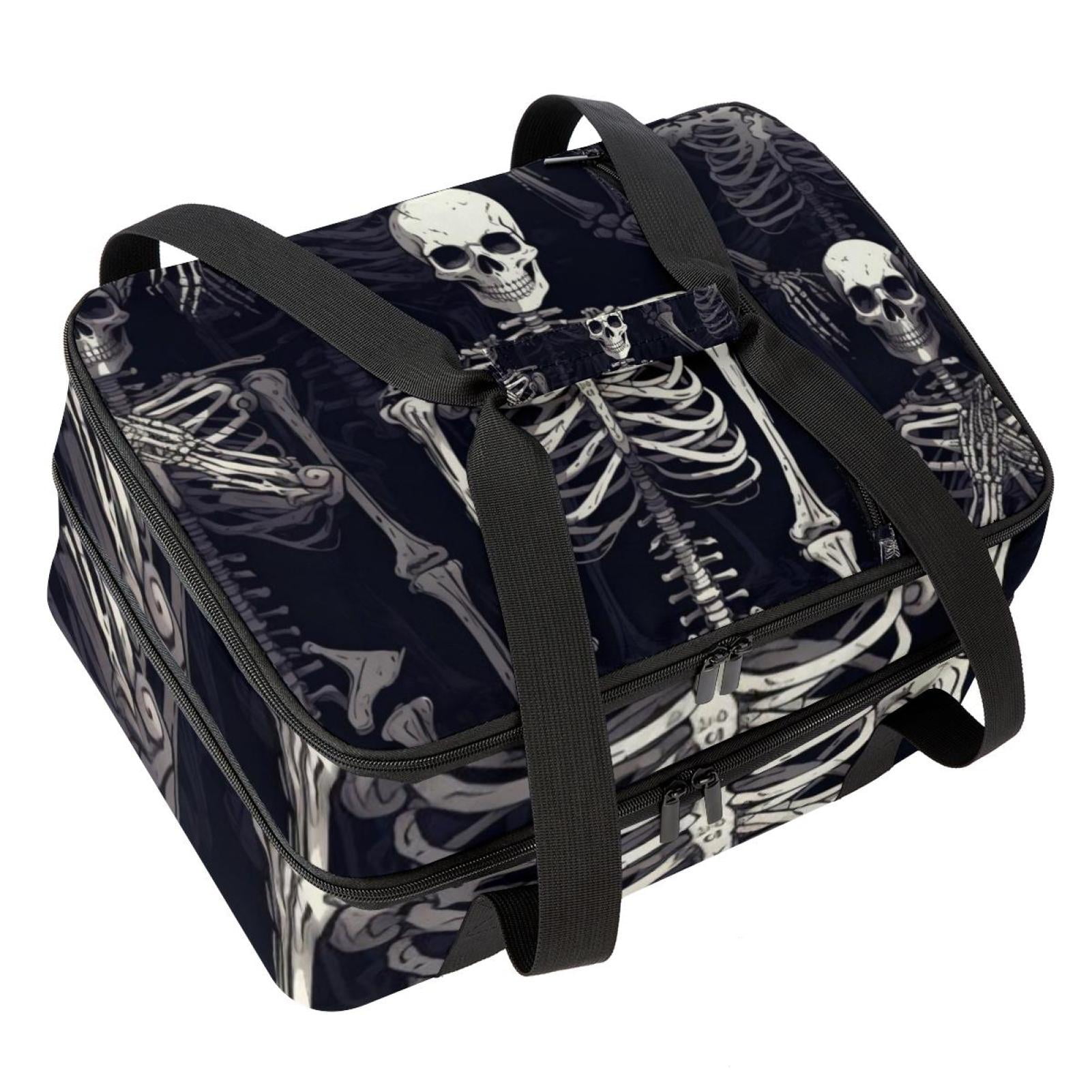 Skeleton Double Layered Insulated Lunch Bag with Two Compartments ...