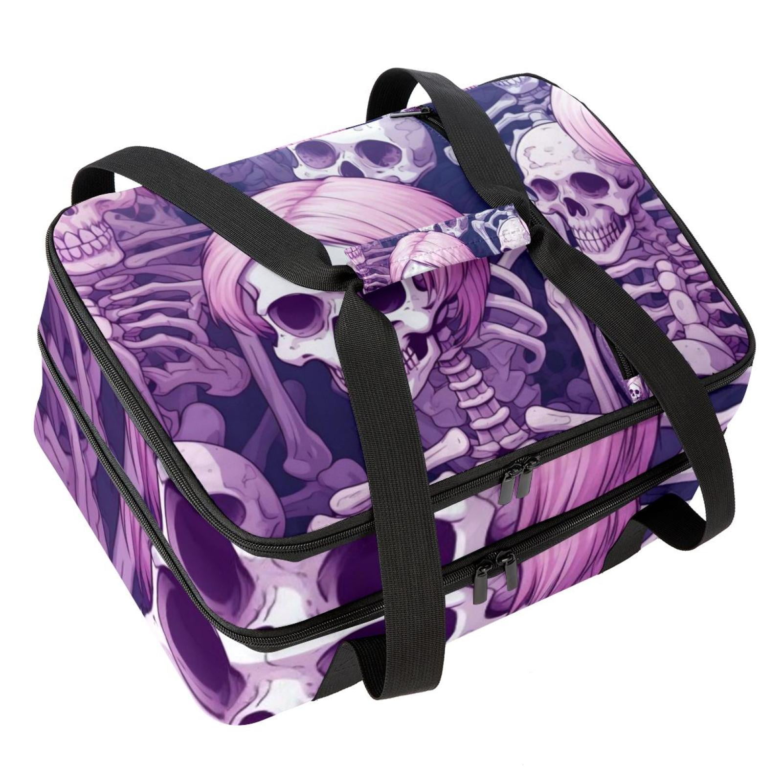 Skeleton Double Layered Insulated Lunch Bag with Two Compartments ...