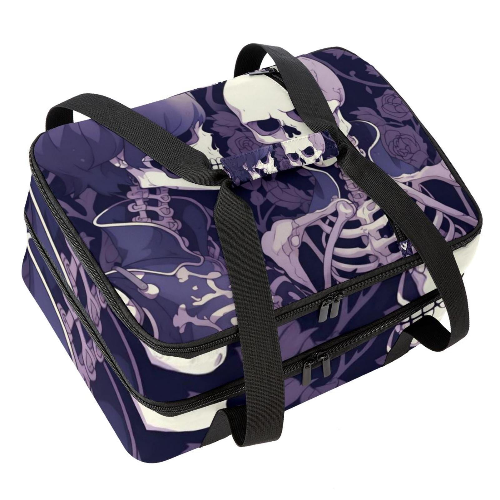 Skeleton Double Layered Insulated Lunch Bag with Two Compartments ...