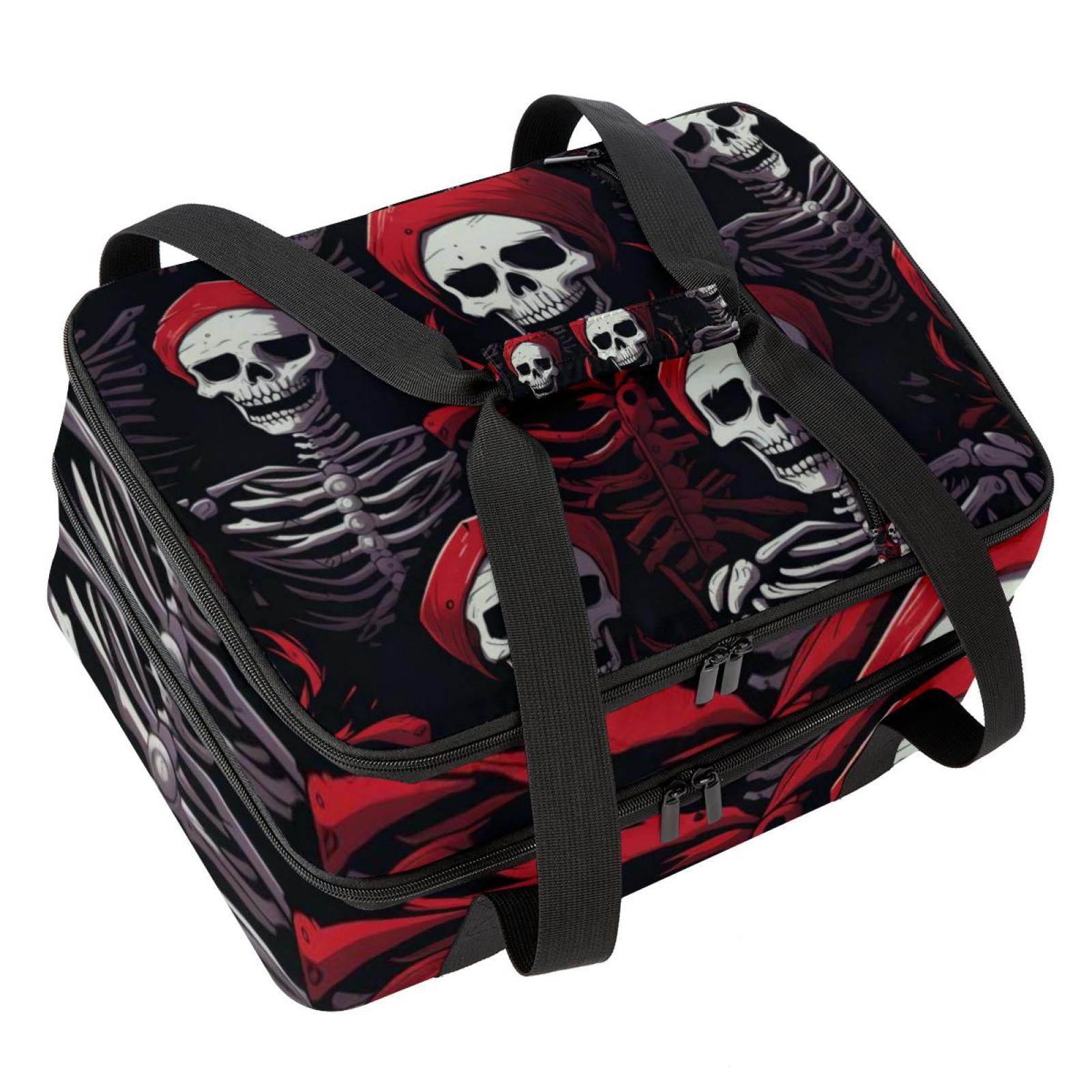 Skeleton Double Layered Insulated Lunch Bag with Two Compartments ...