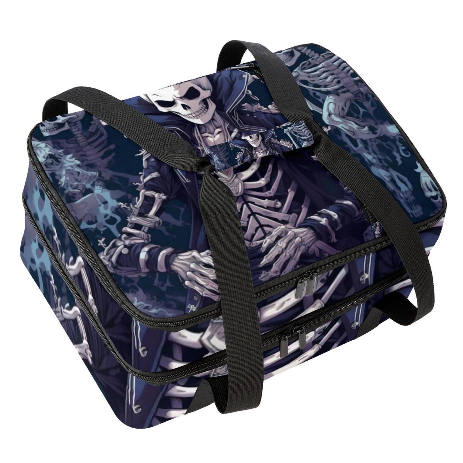 Skeleton Double Layered Insulated Lunch Bag with Two Compartments ...