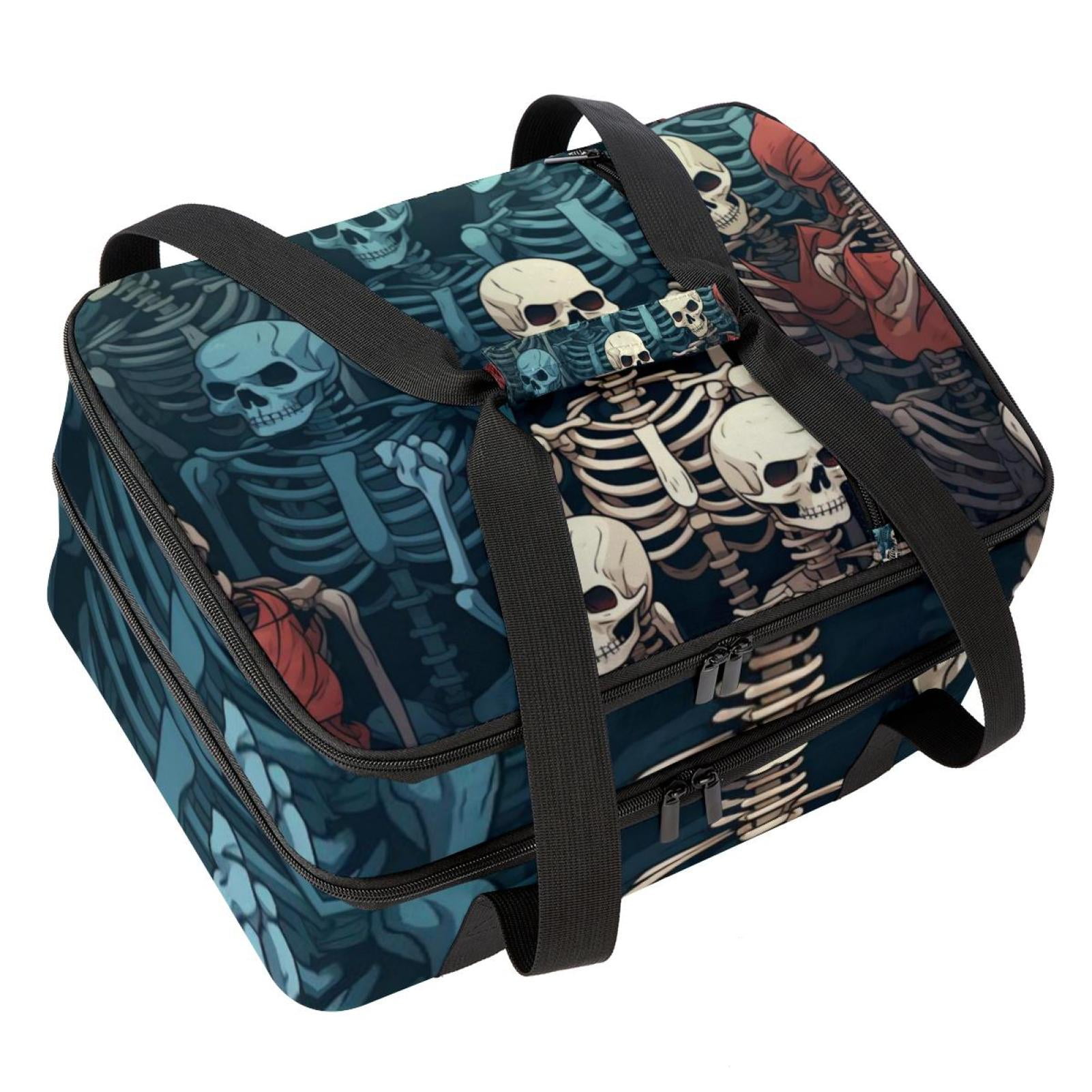 Skeleton Double-Layered Insulated Refrigerated Lunch Bag with Two ...