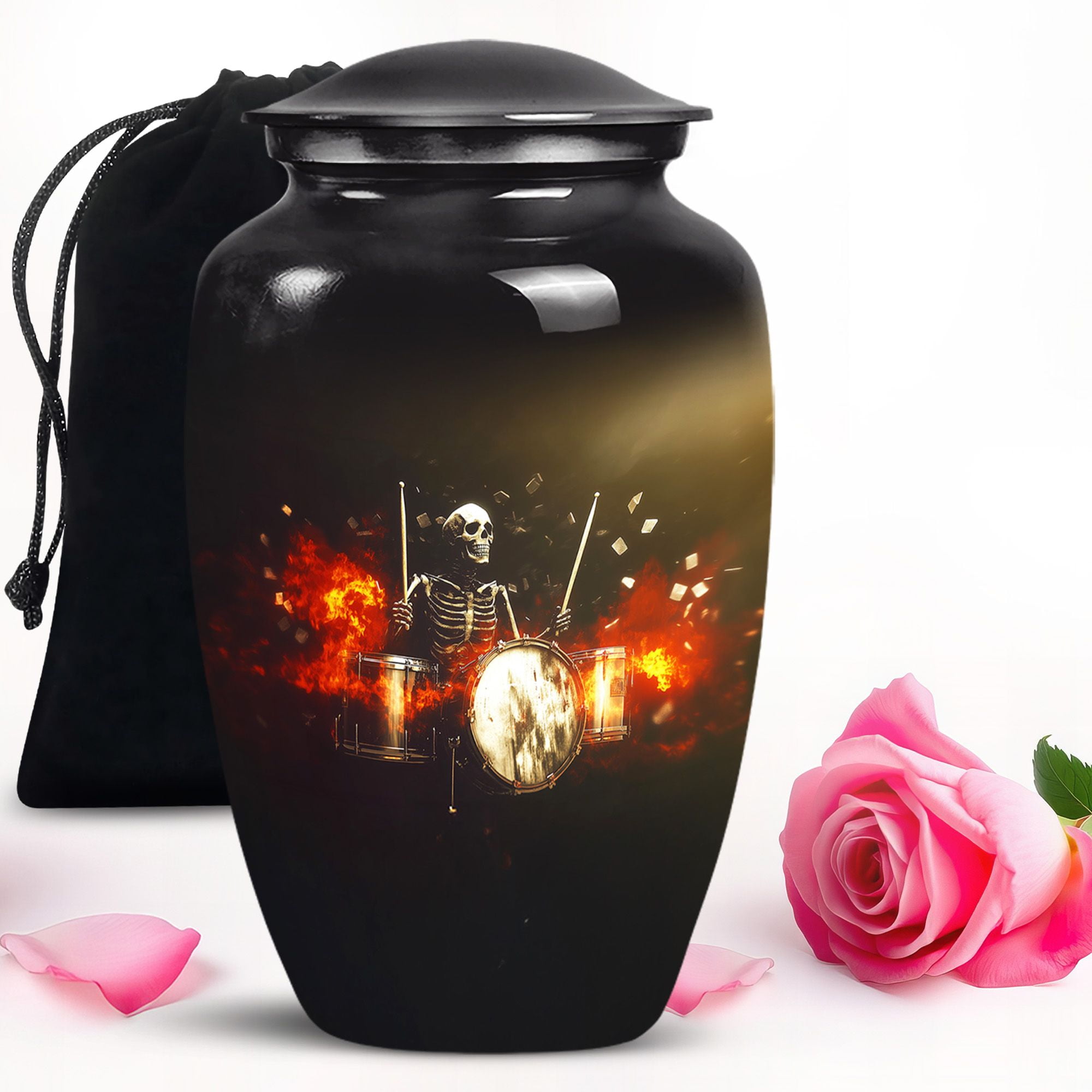 Skeleton Drum Set funeral urns for human ashes adult man - Large ...