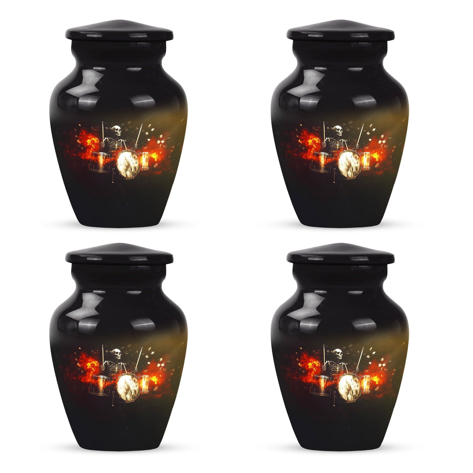 Skeleton Drum Set small burial urn for ashes adult male - mini ...