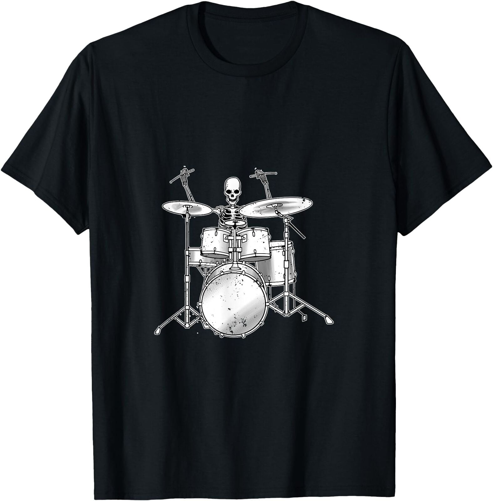 Skeleton Drummer Drum Playing Halloween Band Member Costume T Shirt ...