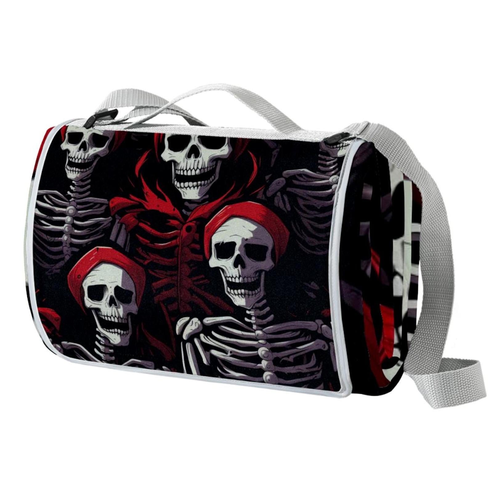 Skeleton Extra-Large Canvas Picnic Mat for Outdoor Beach Camping ...