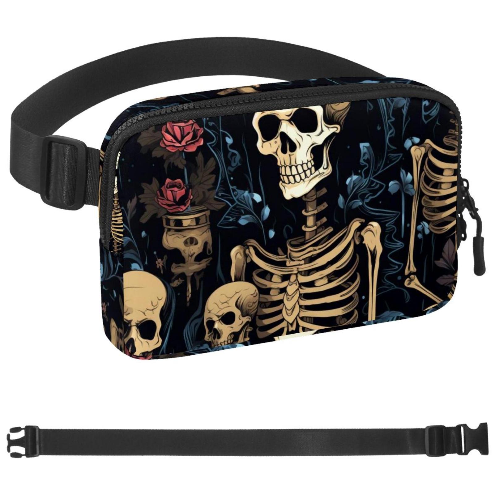 Skeleton Fanny Pack for Men Women, Crossbody Waist Bag Pack, Belt Bag ...