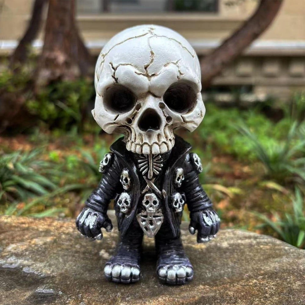 Skeleton Figure Gothic Statue Resin Collectible Figurines Cool Desktop ...
