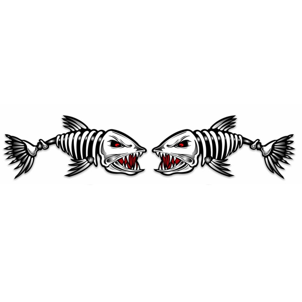 Skeleton Fish Vinyl Sticker Car Truck Boat Decal Fishing Digital ...