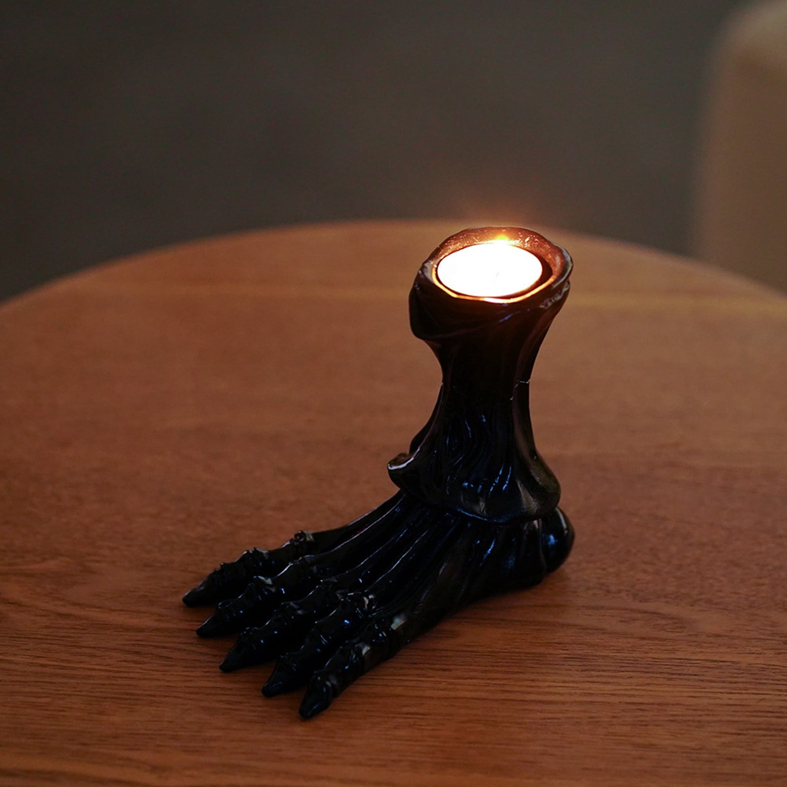 Skeleton Foot Candlestick Unique Gothic Home Halloween Candle Holder ...