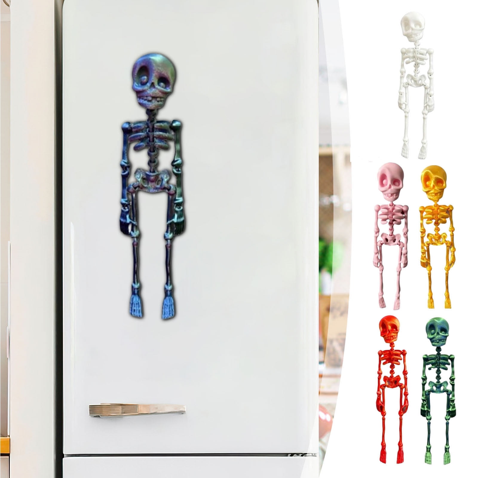 Skeleton Fridge Magnet,3D Printed Funny Goth Skeleton Fridge Magnets ...