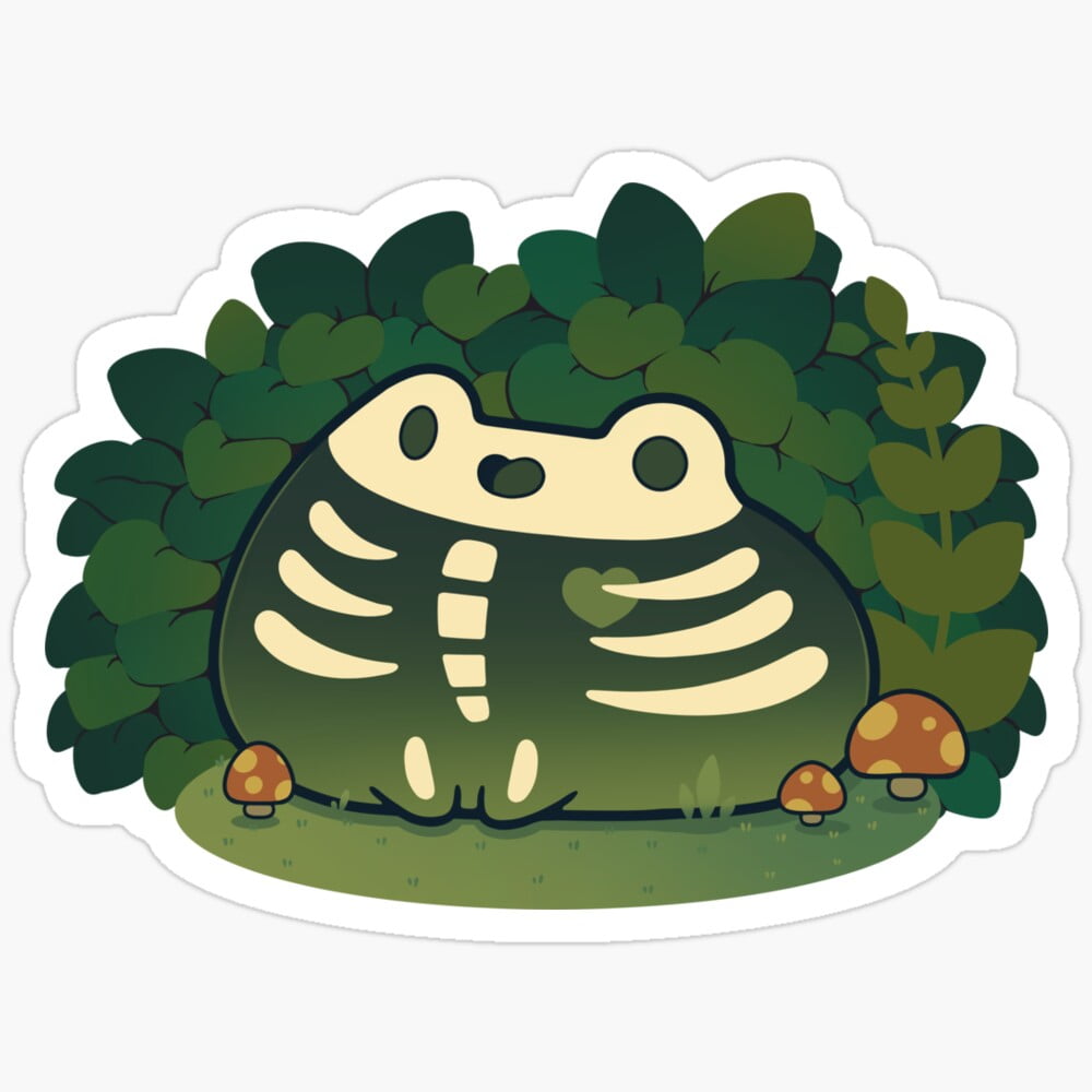Skeleton Frog Sticker Phone Decal Water Bottle Stickers Car Decals ...