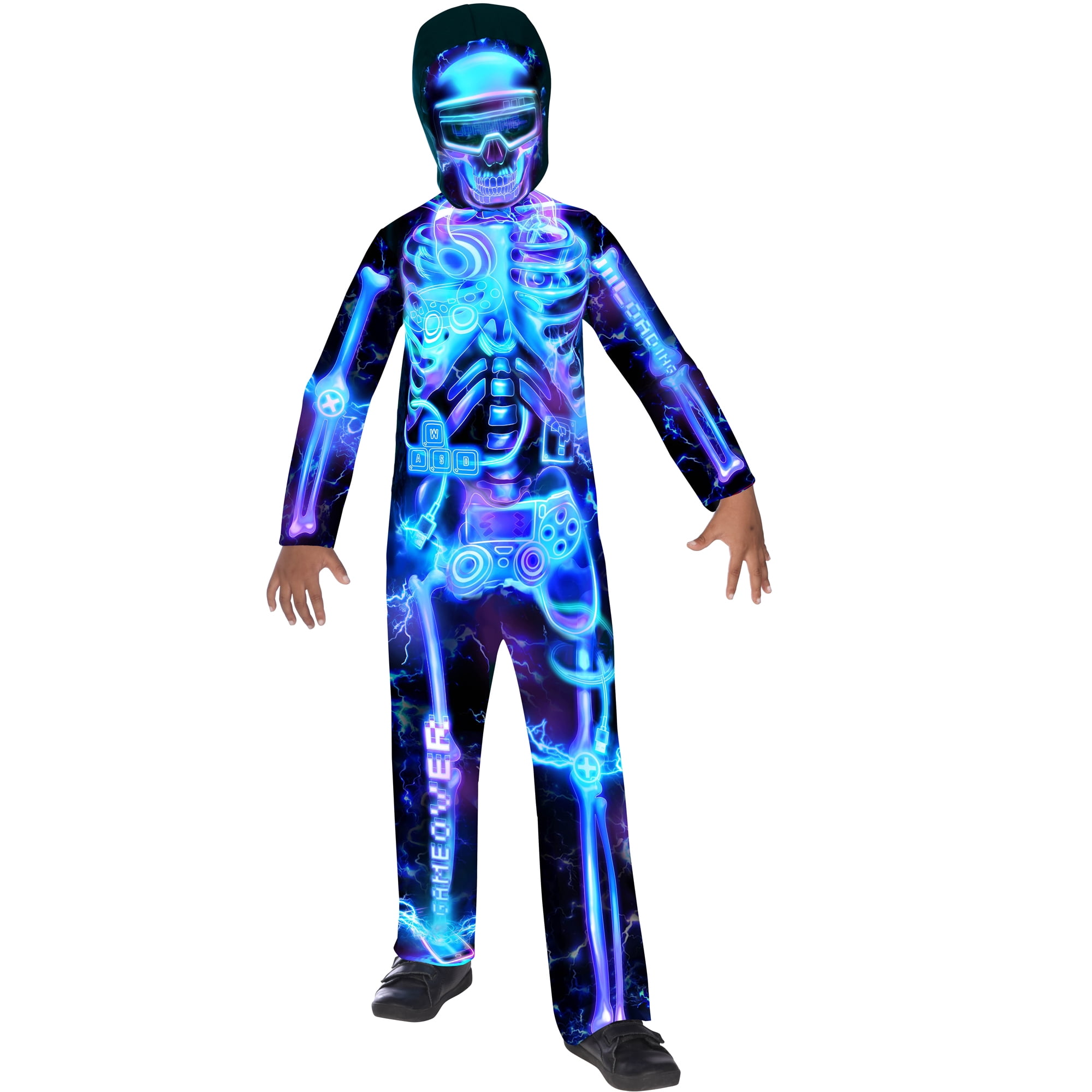 Skeleton Gamer Halloween Costume for Children, Boys Size XS (4/5), by ...