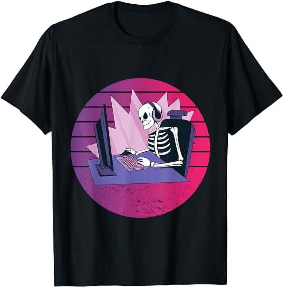 Skeleton Gamer T-Shirt - Walmart.com