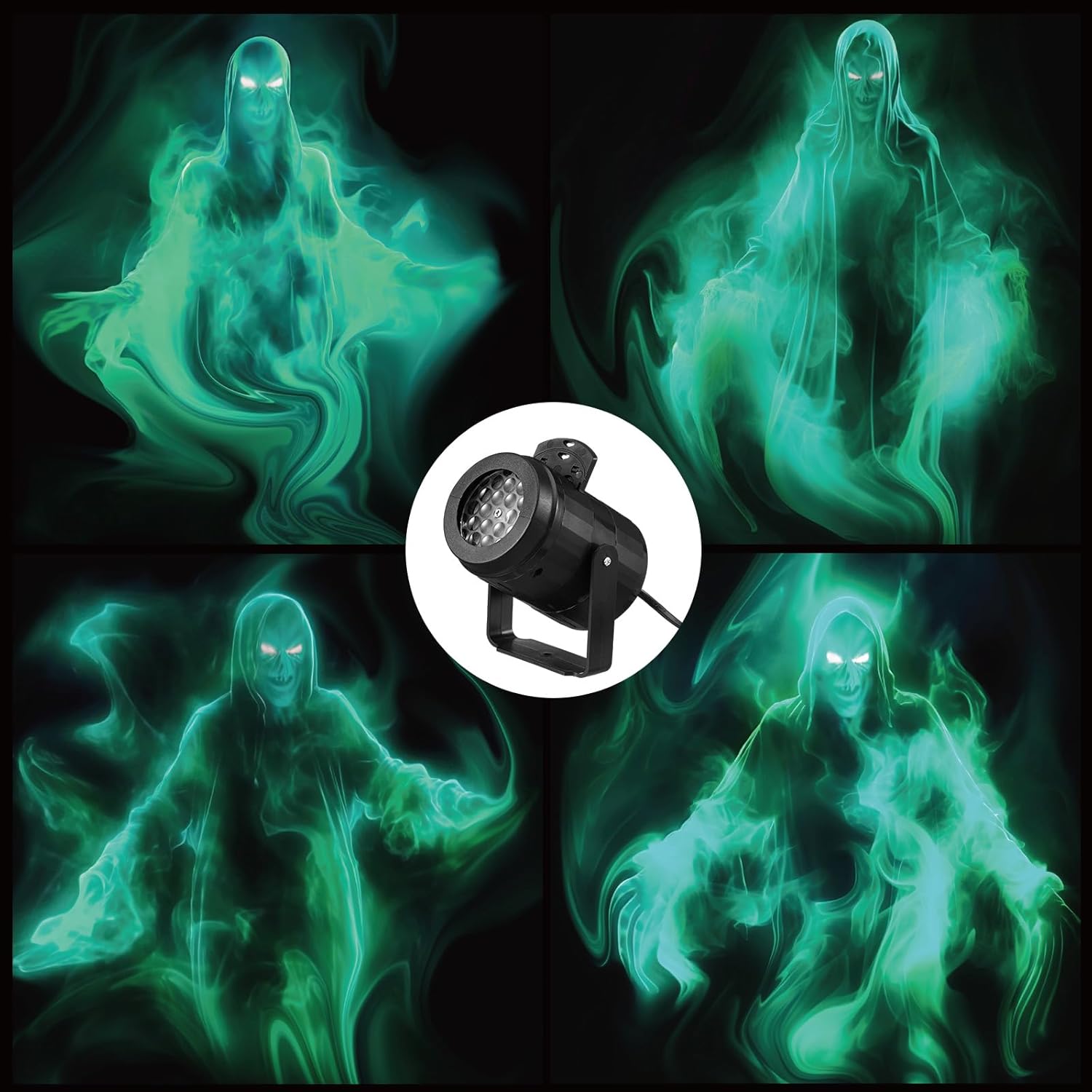 Skeleton Ghost Projector Rotating LED 4 in 1 Projector Waterproof ...