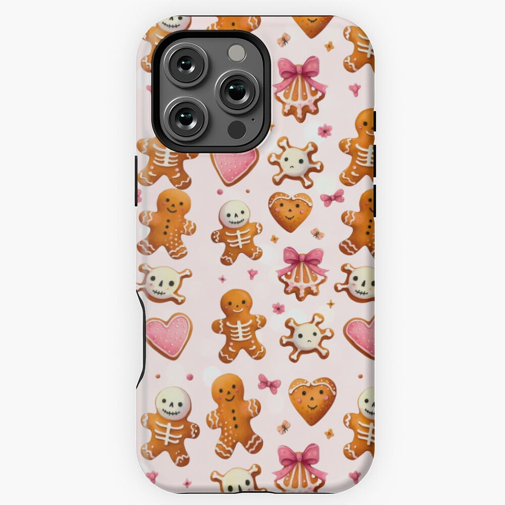Skeleton Gingerbread Biscuits Phone Case for iPhone 16 15 14 13 12 11 ...