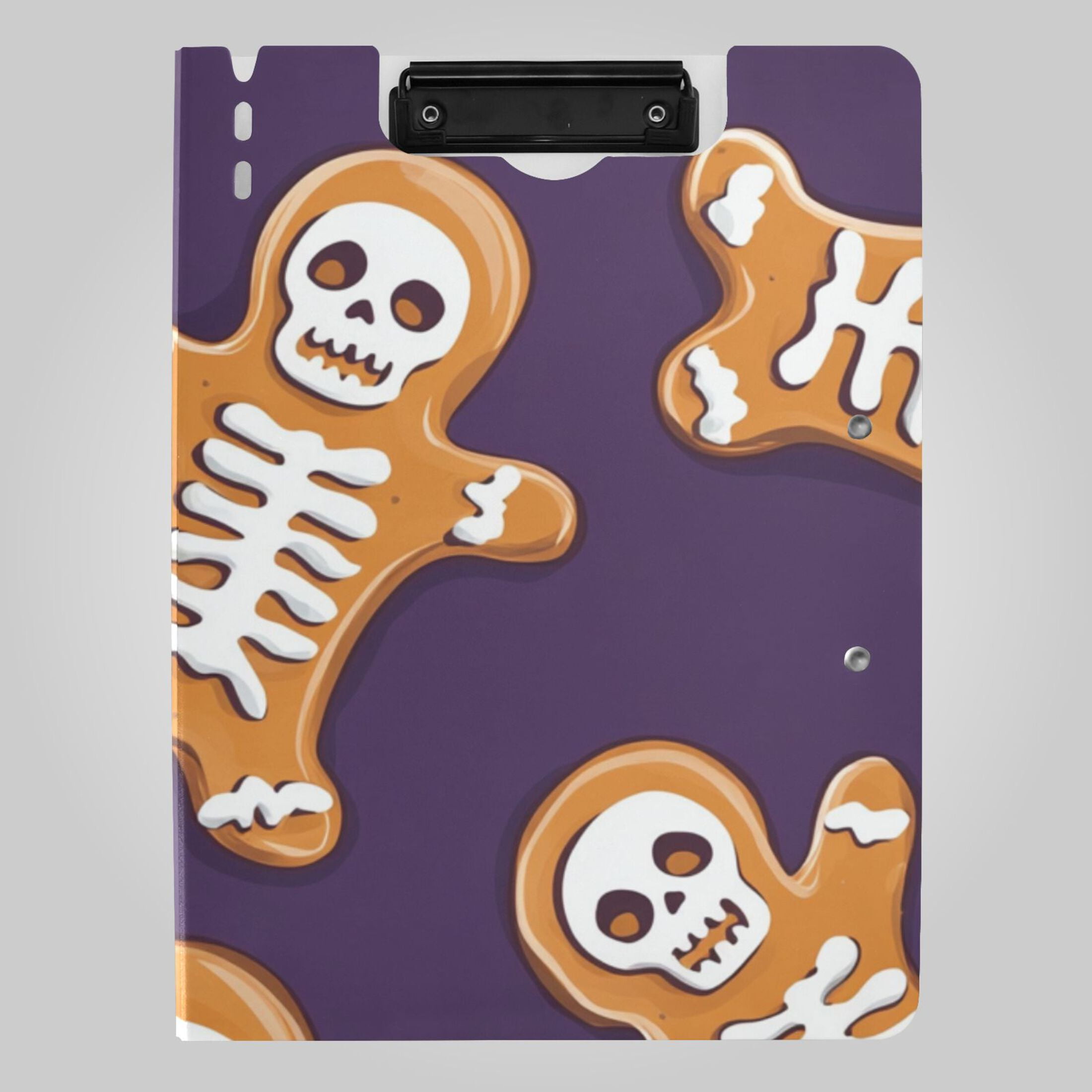 Skeleton Gingerbreads Halloween Christmas Foldable Binder Folder ...