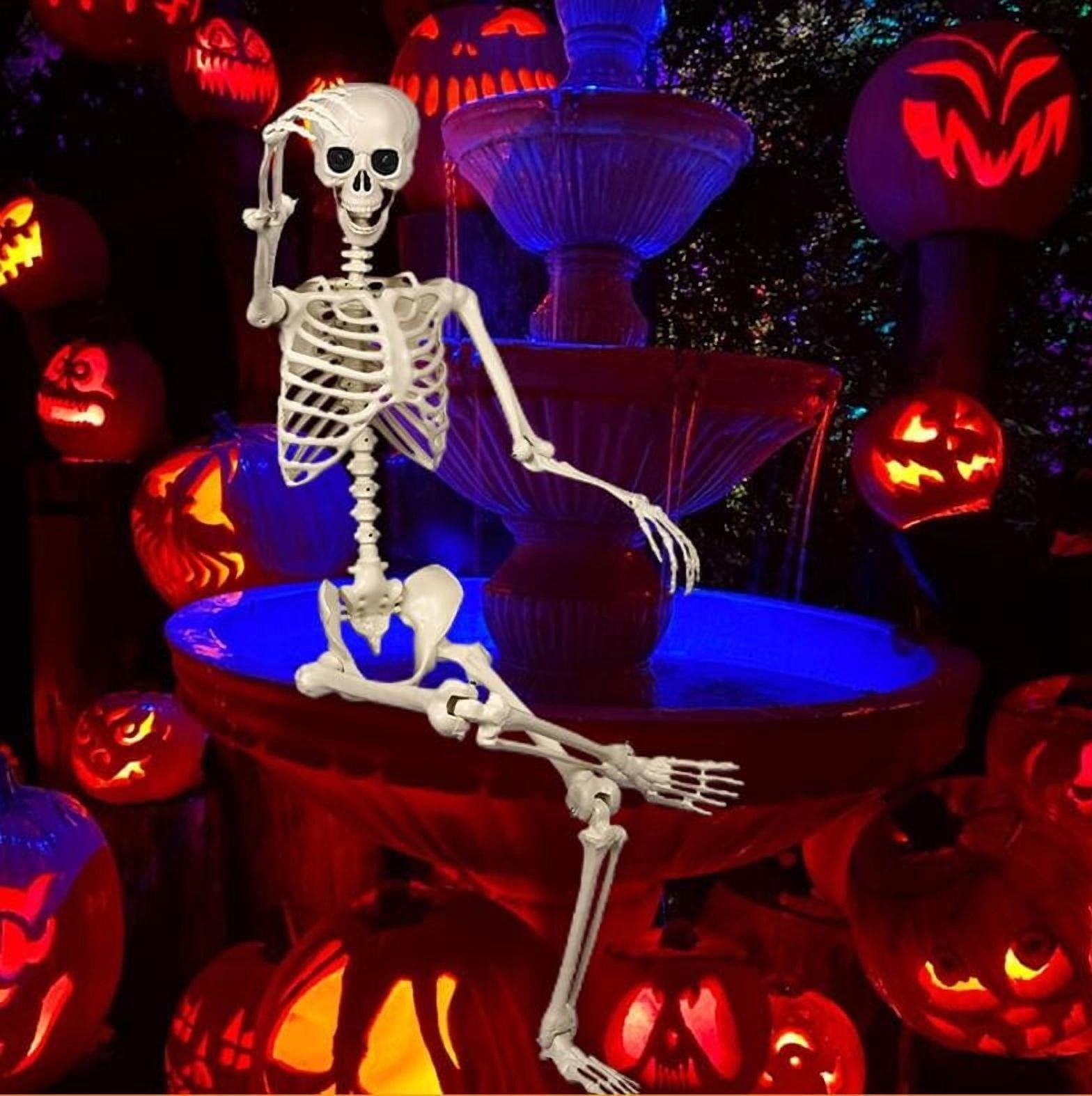 Skeleton Halloween Decoration, Full Body Posable Halloween Hanging ...