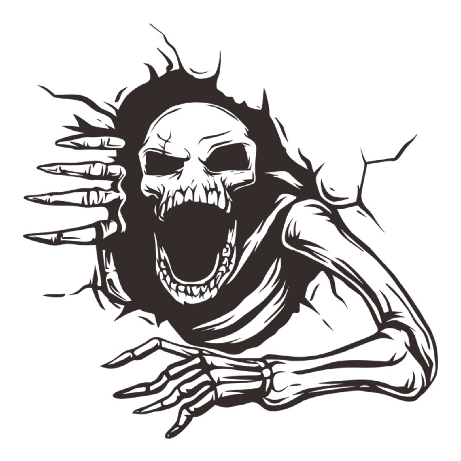 Skeleton Halloween Decorations,Halloween Window Cling Sticker,Halloween ...