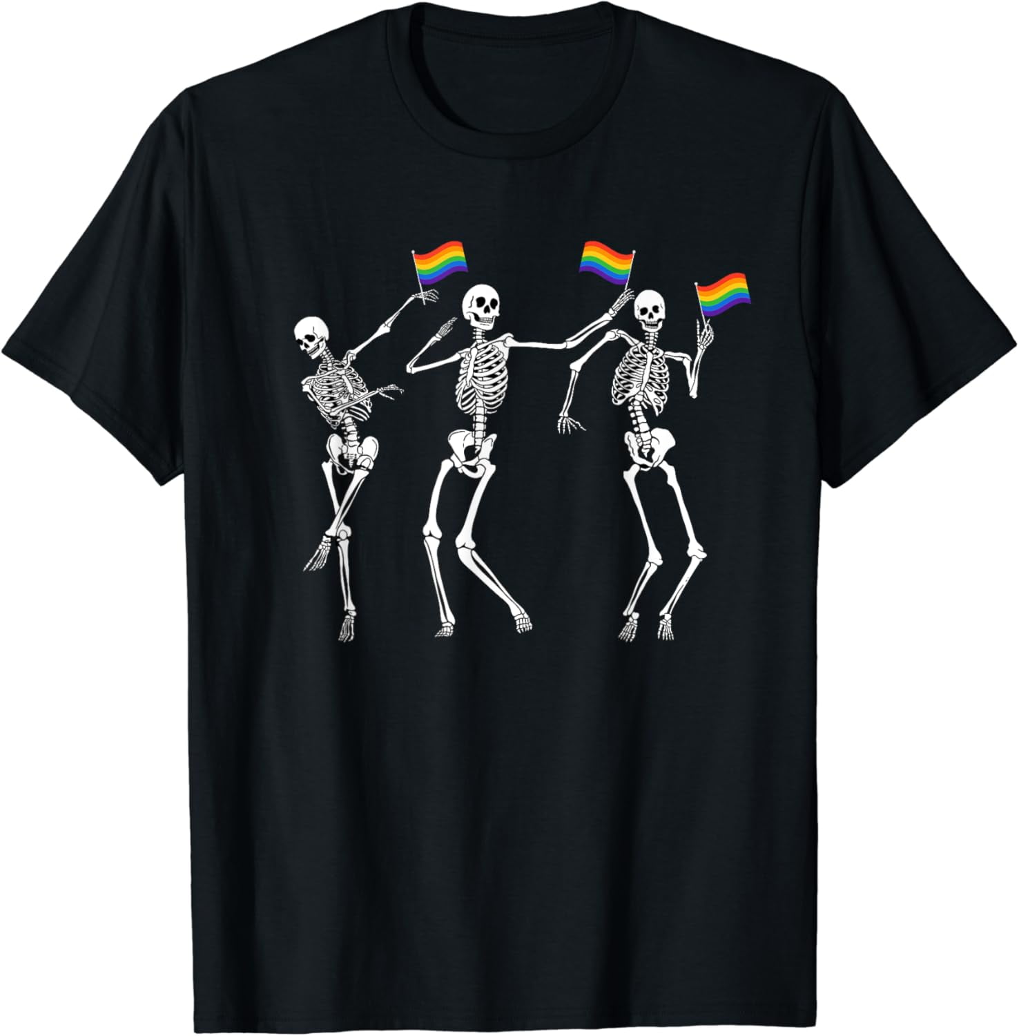 Skeleton Halloween LGBT Flag Skeleton Gay Pride Month T-Shirt - Walmart.com