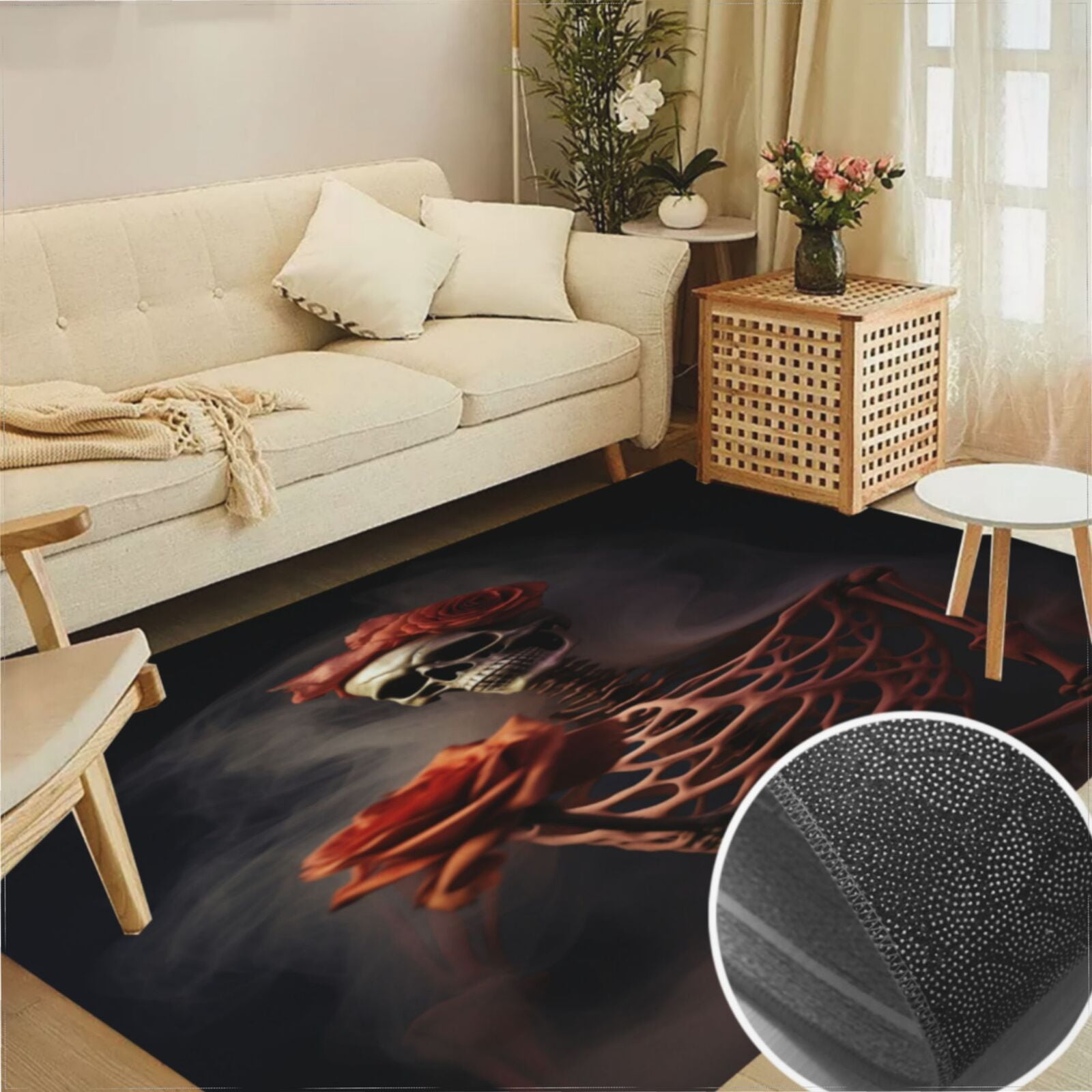 Skeleton Halloween, Snake Wrapped Around Skeleton, Red Rose Smoke And ...