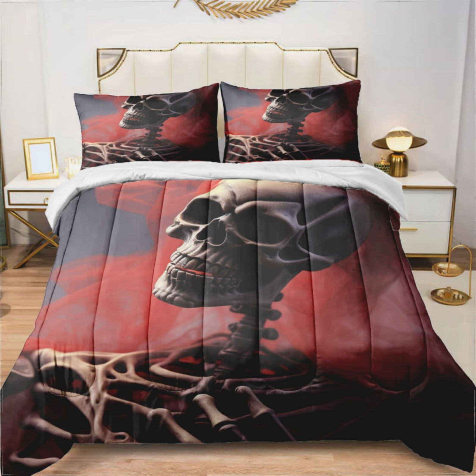 Skeleton Halloween, Snake Wrapped Around Skeleton, Red Rose Smoke And ...