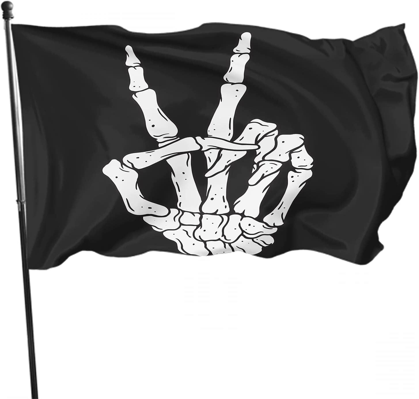 Skeleton Hand Flag Outdoor,victory bone gesture peace sign Vintage ...