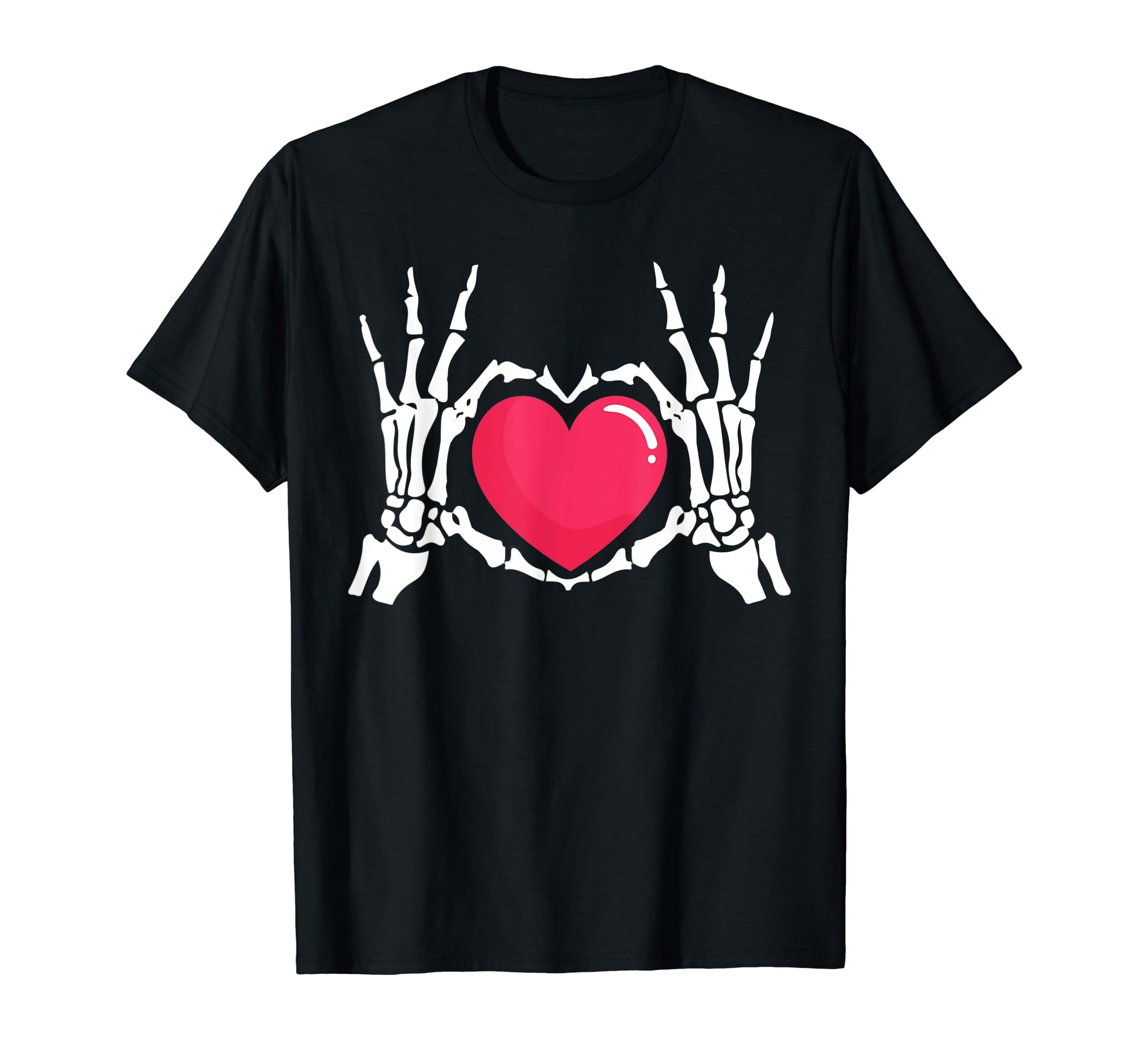 Skeleton Hand Heart Halloween T-Shirt - Walmart.com