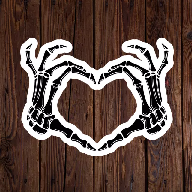 Skeleton Hand Heart Sticker Girlfriend Anniversary Gift Love Sticker ...