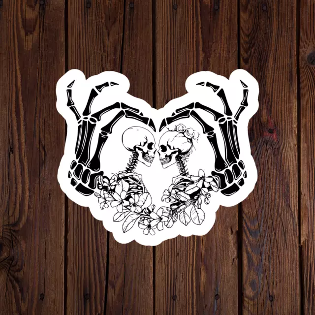 Skeleton Hand Heart Sticker Girlfriend Anniversary Love Marriage ...