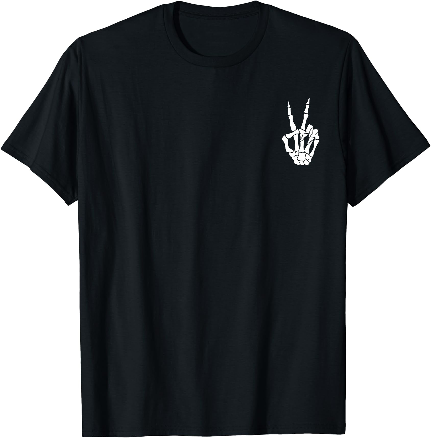 Skeleton Hand Peace Sign Bone Pocket Skeleton Unisex S-5XL T-Shirt ...