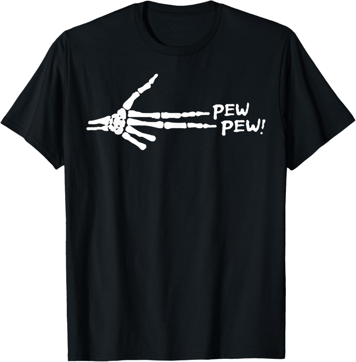 Skeleton Hand Pew Pew T-Shirt - Walmart.com