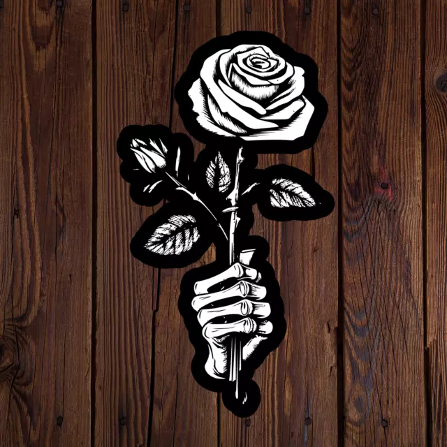 Skeleton Hand Rose Sticker Girlfriend Anniversary Gift Love Sticker ...