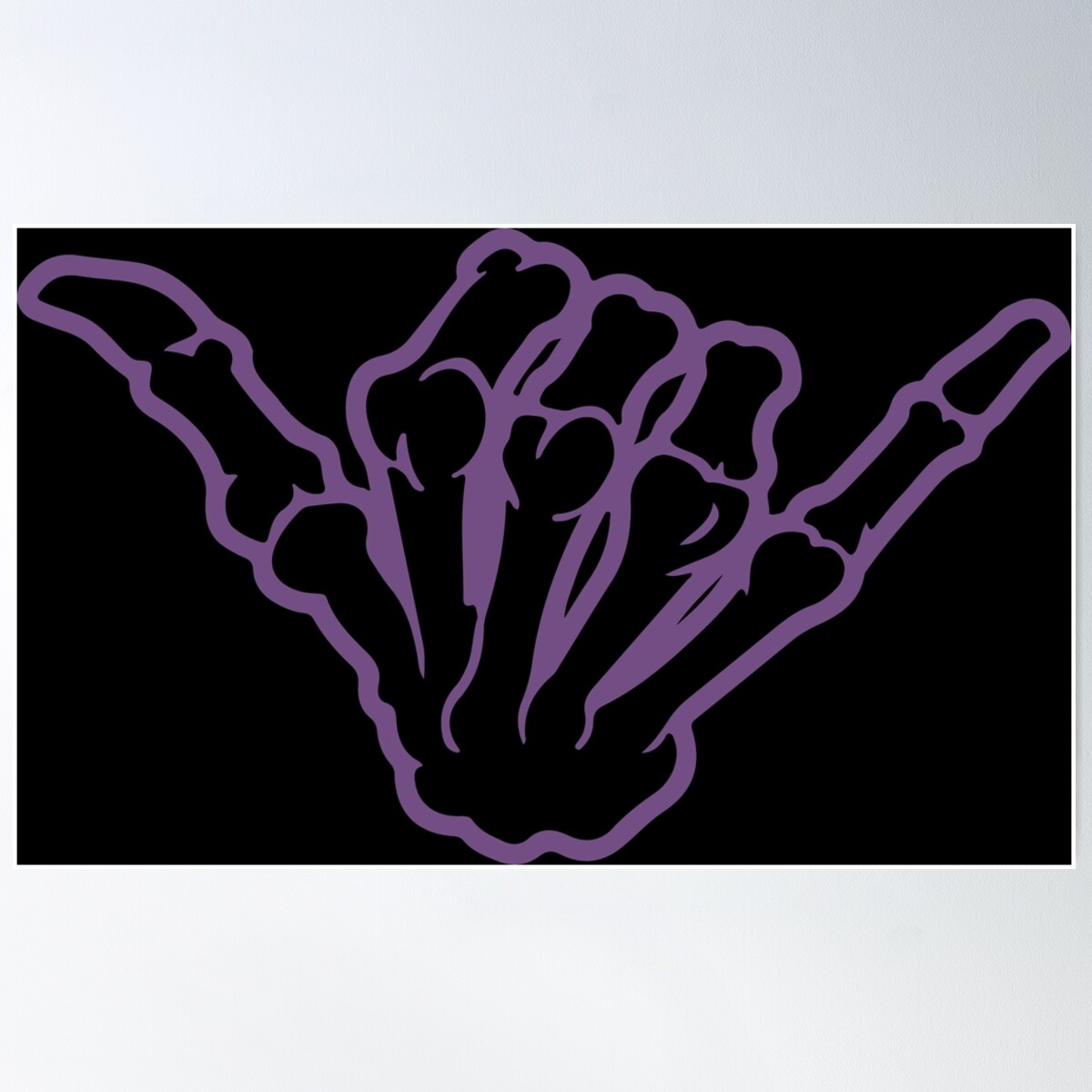 Skeleton Hand Sign Poster Wall Art, Modern Wall Decor For Living Room ...