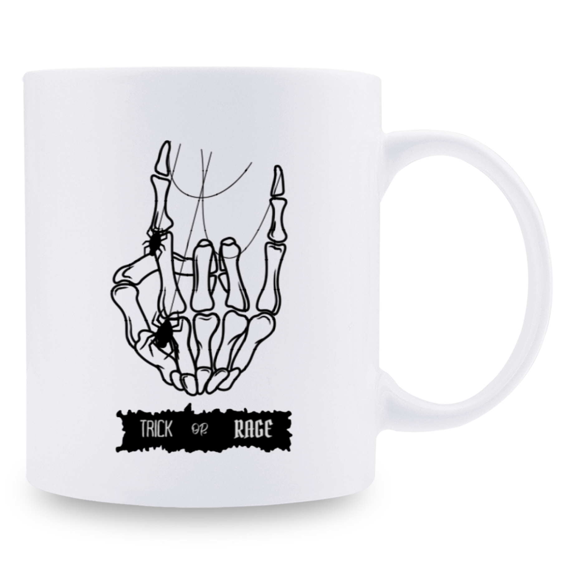 Skeleton Hand 'Trick or Rage' Coffee Mug 11oz - Walmart.com