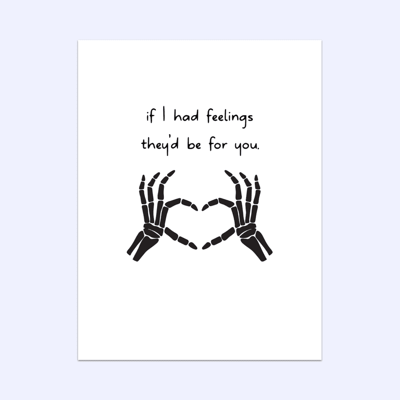 Skeleton Hands Heart Card - Walmart.com