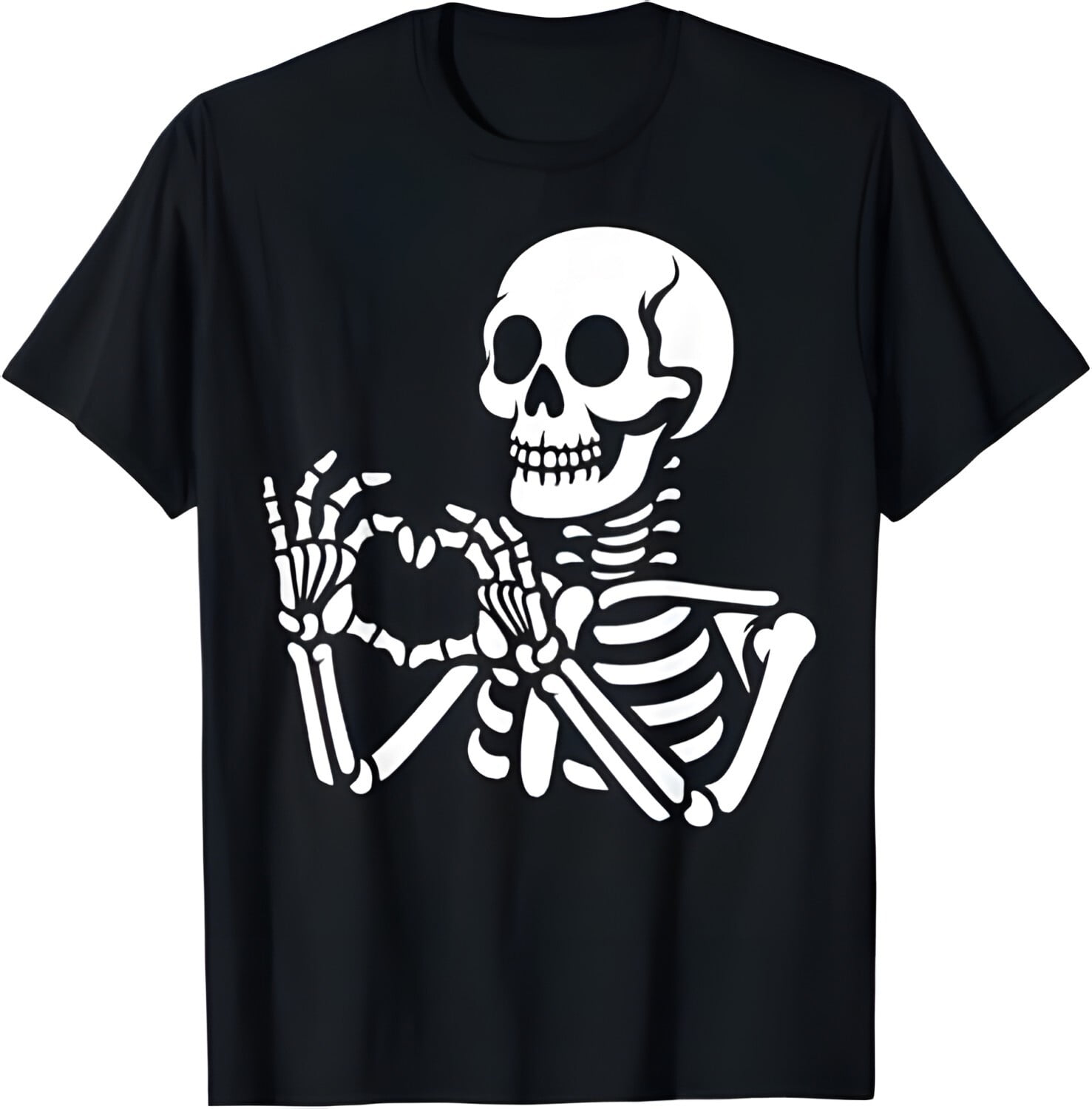 Skeleton Hands Heart Sign Retro Halloween Skeleton Hand Sign T-Shirt ...