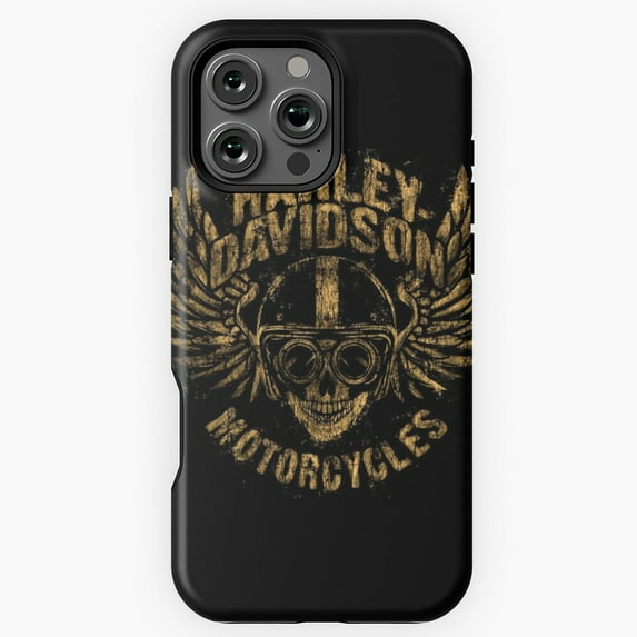 Skeleton Head Ear Motorcycles Harley Biker Phone Case for iPhone 16 15 ...