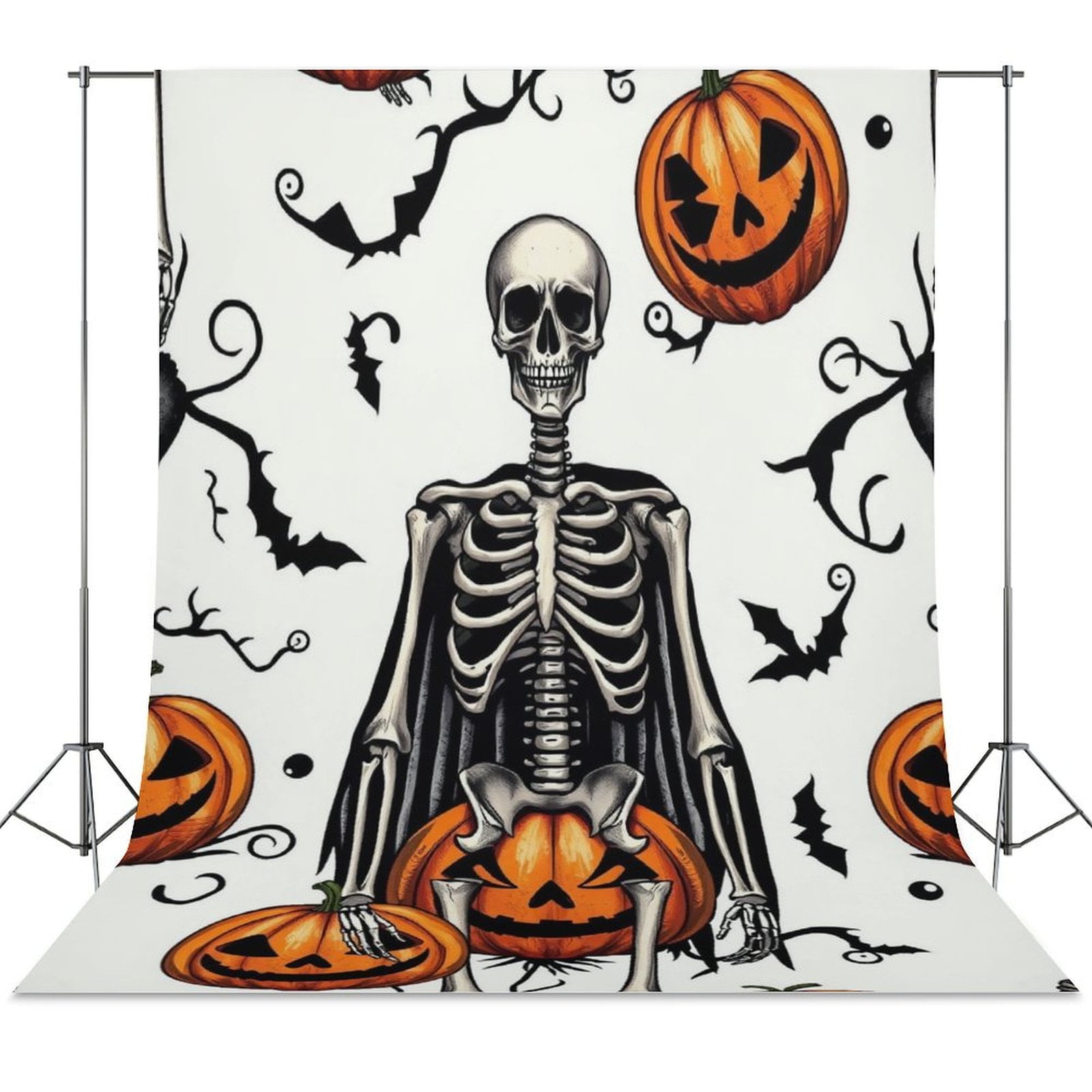 Skeleton Holding Pumpkins Photography Backdrops Adult Photostudio Props ...