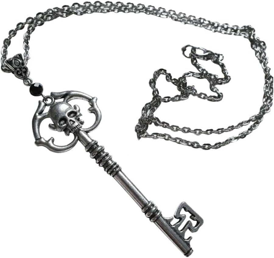 Skeleton Key Necklace Pendant Chain Halloween Victorian Goth Gothic ...