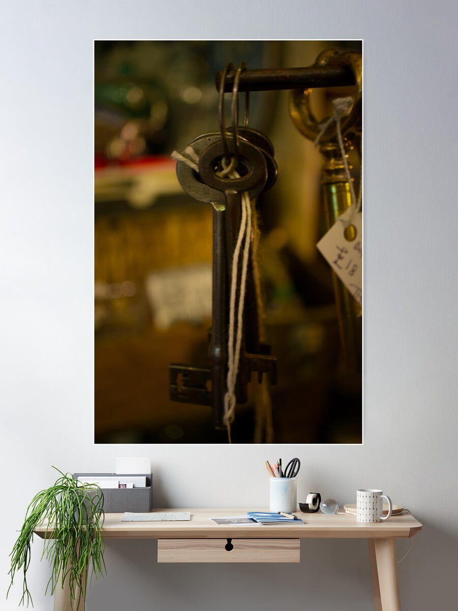 Skeleton Key Poster Wall Art, Modern Wall Decor For Living Room Bedroom ...