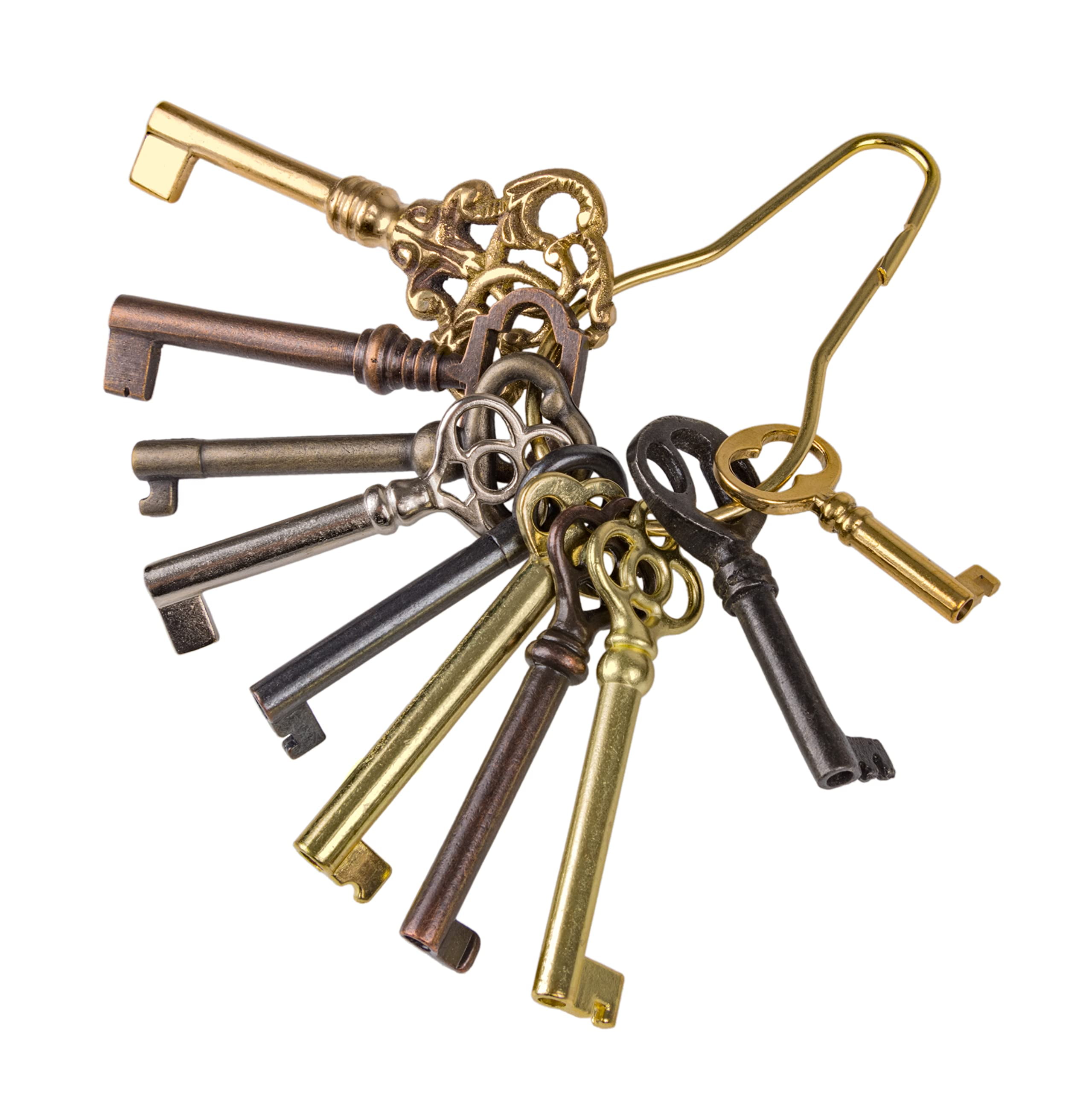 Skeleton Key Set - 10 Keys on a Keyring - Reproduction for Antique ...
