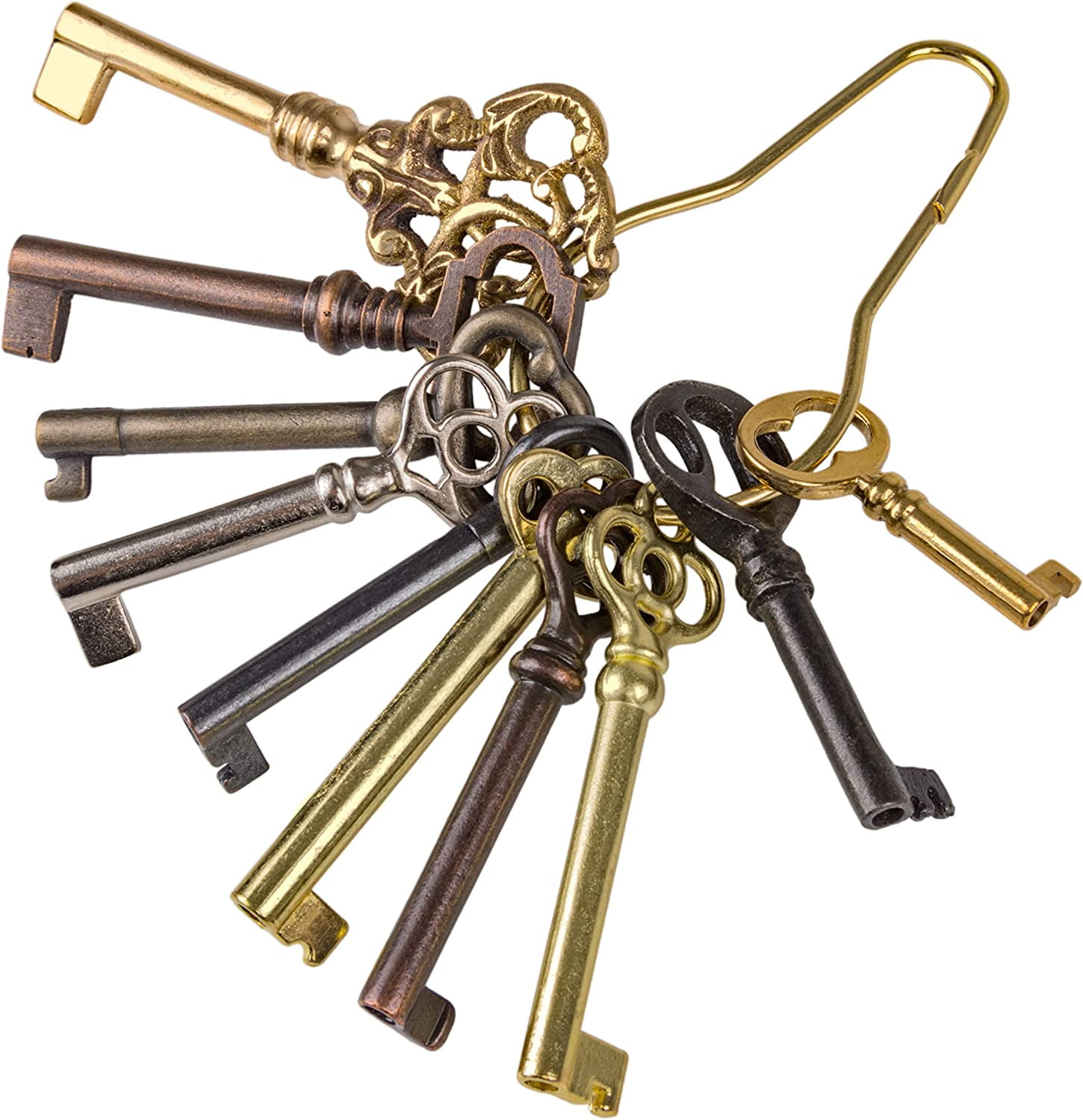 Skeleton Key Set - 10 Keys on a Keyring - Reproduction for Antique ...