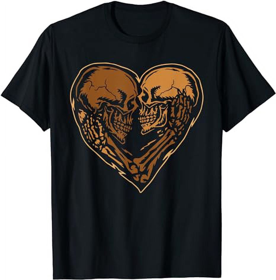 Skeleton Kissing Black History Month Cool BLM Melanin Skull T-Shirt ...