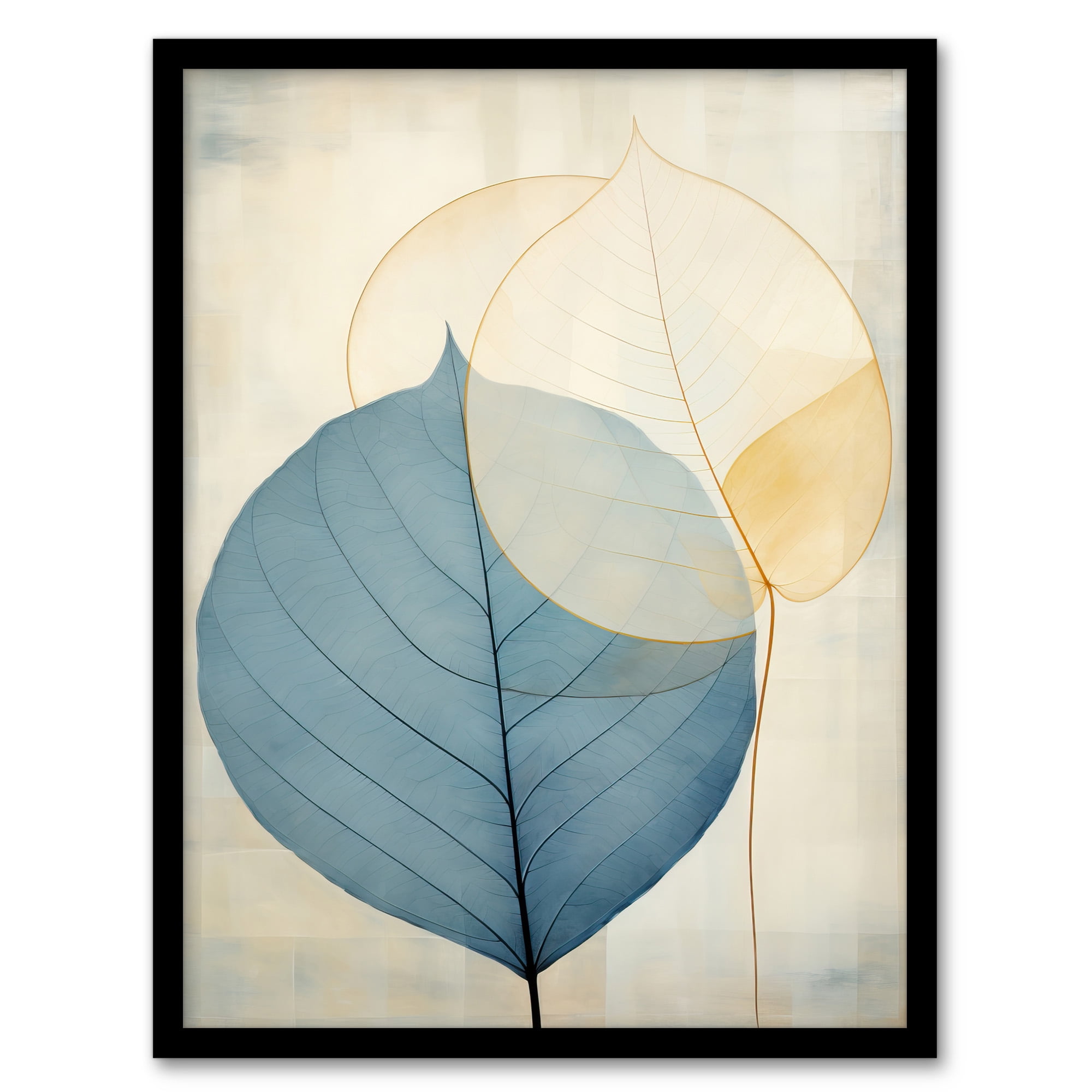 Skeleton Leaves Blue I Leaf Veins Structure Pastel Colour Azure Tan ...