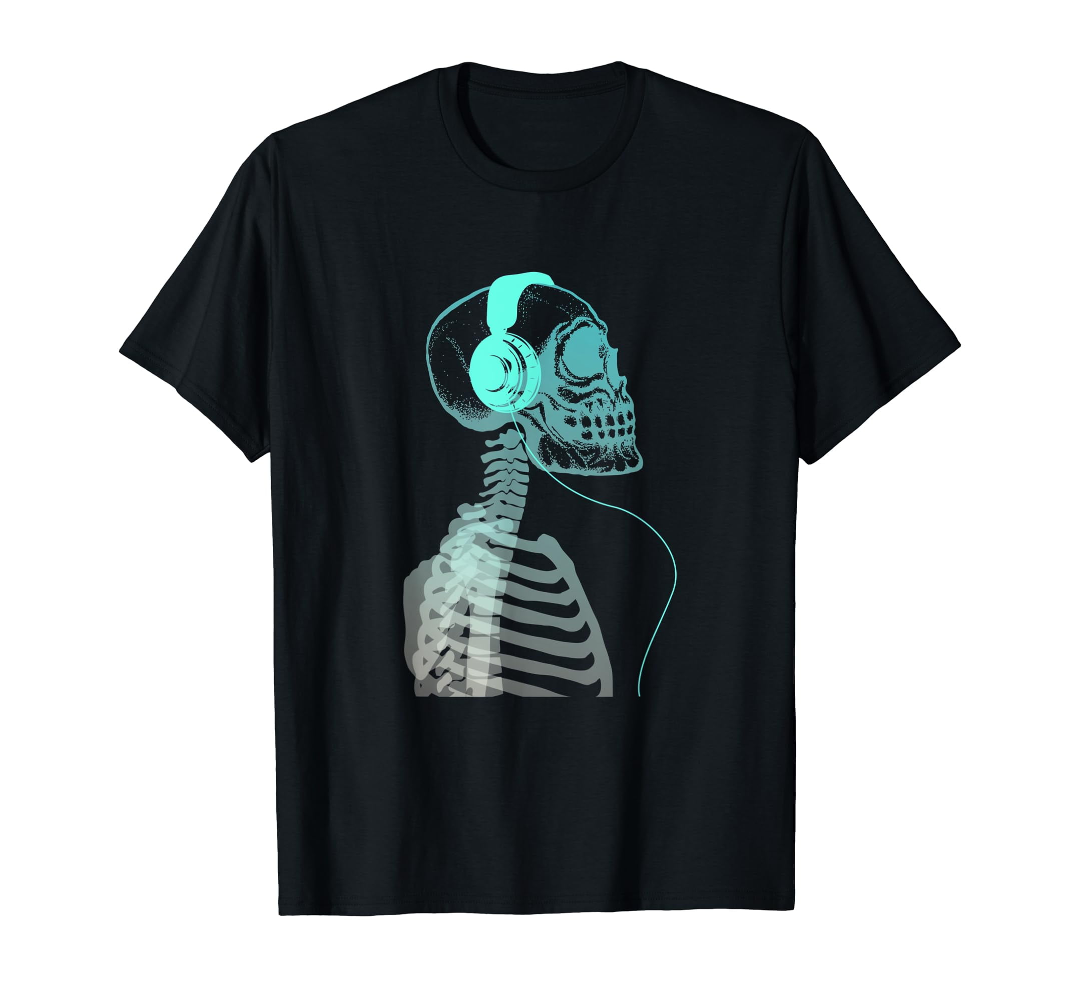 Skeleton Listening To Music With Headphones On His Skull - Walmart.com