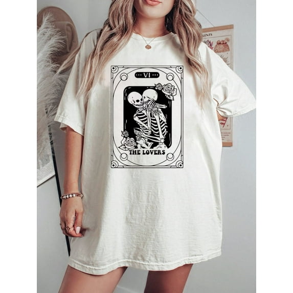 Skeleton Love Tarot Card T-shirt - Walmart.com
